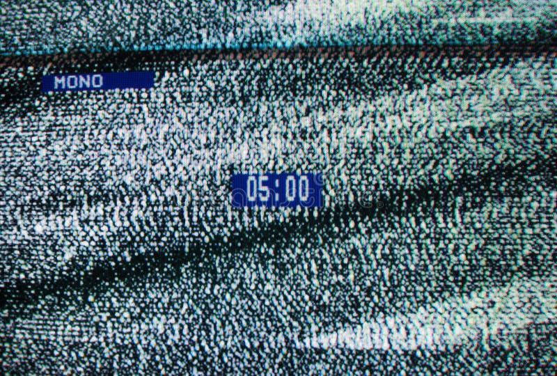 Glitch and Digital Clock on the Screen Stock Image - Image of countdown ...