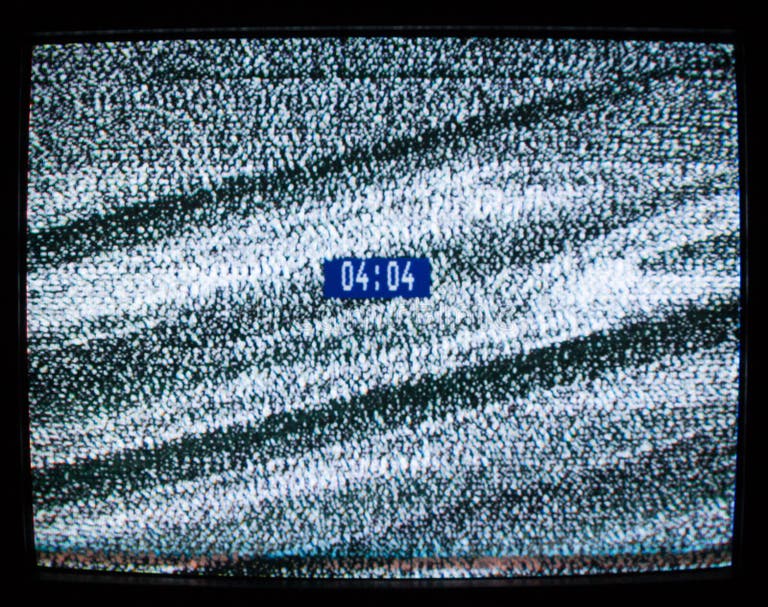 Glitch and Digital Clock on the Screen Stock Photo - Image of noise ...