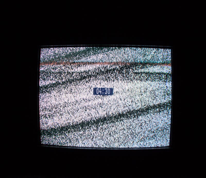 Glitch and Digital Clock on the Screen Stock Image - Image of effect ...