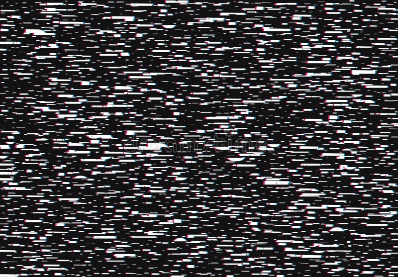 Glitch Digital. Graphic Display Failure, White Noise on a Black ...