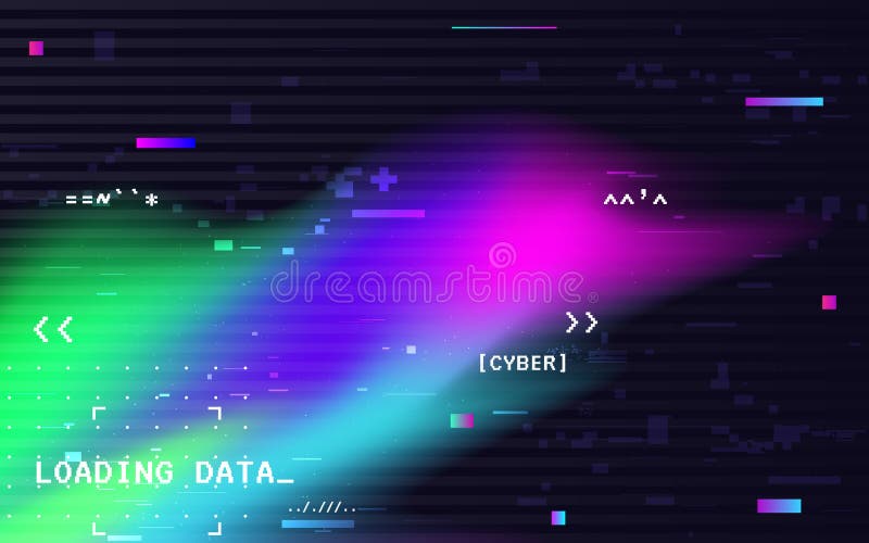 Glitch Digital Noise. Modern Video Distortion Effect. Television Signal ...