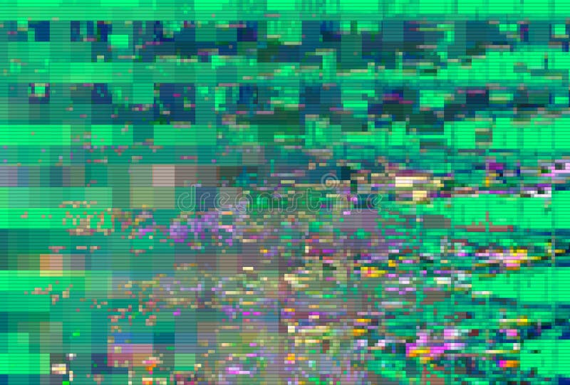 Glitch Digital Screen Pattern Green, Abstract Interference Stock ...