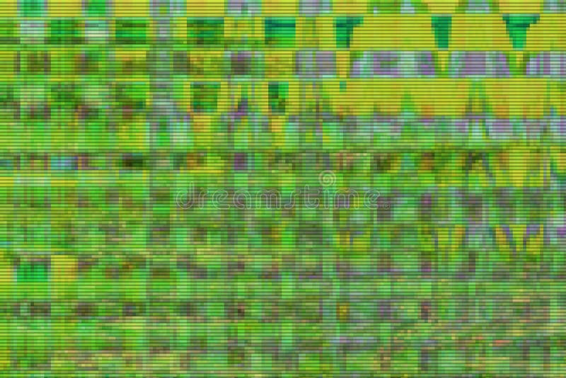 Glitch Digital Screen Pattern Green, Grunge Stock Illustration ...