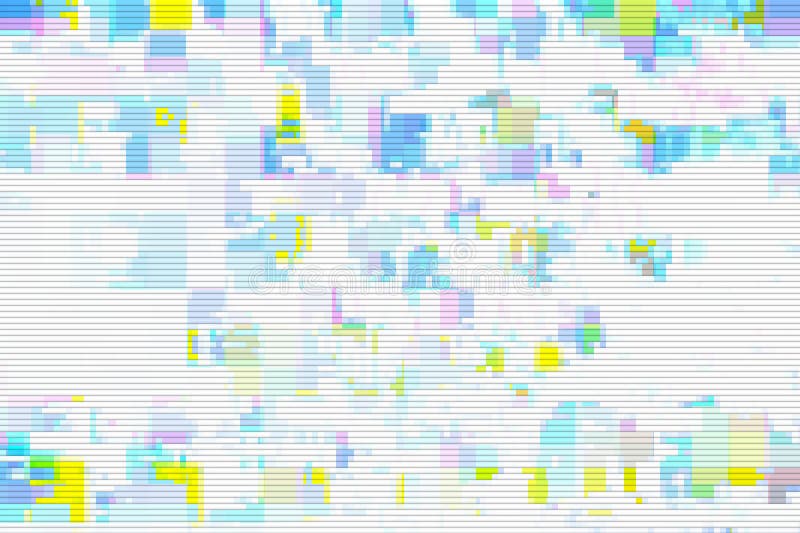 Glitch Digital Screen Pattern White, Light Stock Illustration ...