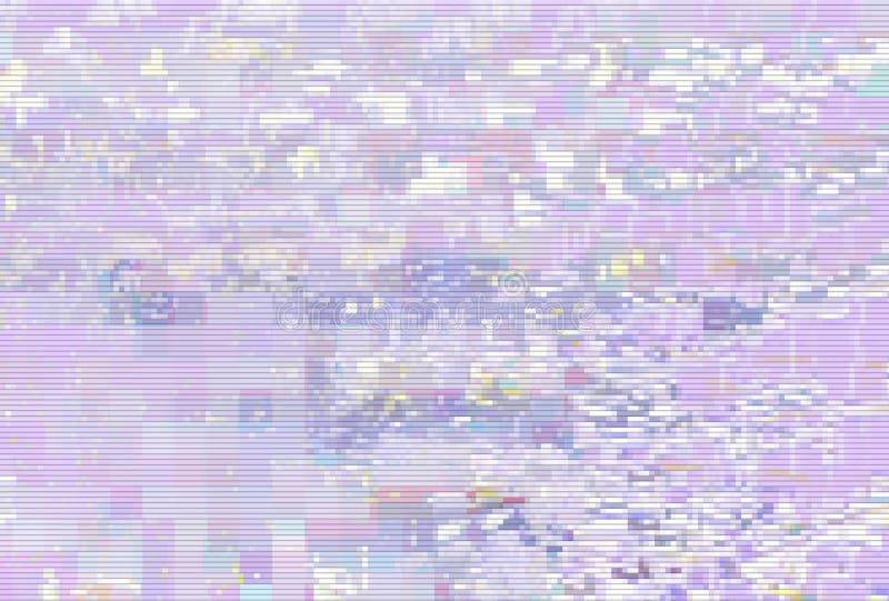 Glitch Digital Screen Pattern White, Texture Modern Stock Illustration ...