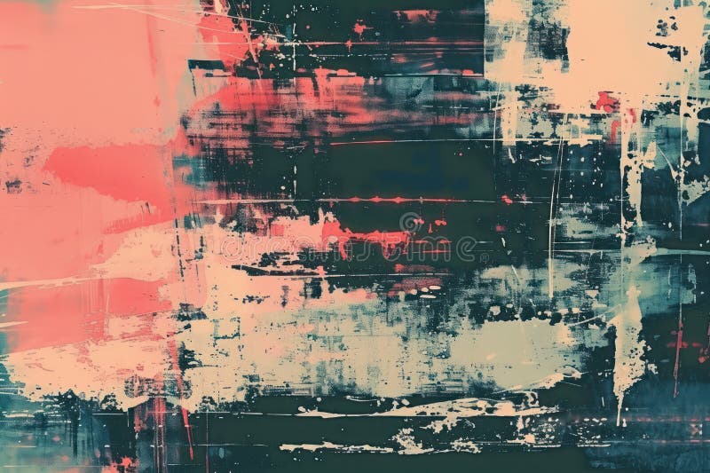 Glitch Distorted Grunge Layer, Noise Destroyed Texture Background Stock ...