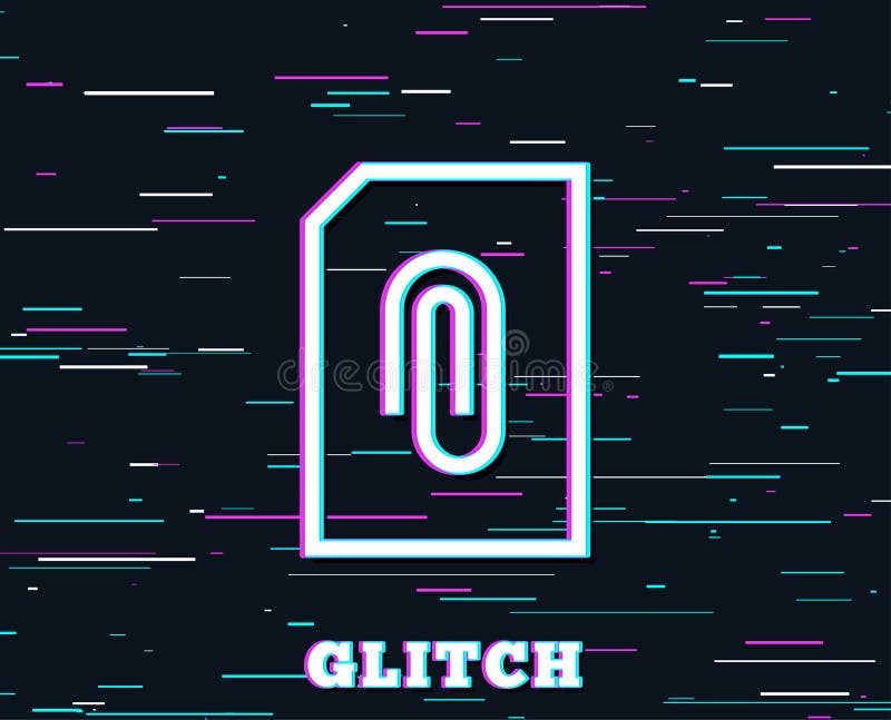 Attach Document Line Icon. File Sign. Stock Vector - Illustration of ...