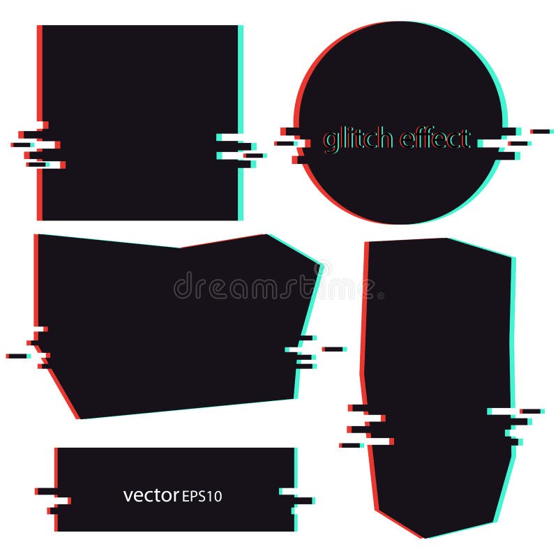 Glitch Effect-background for Banner Black Vector Stock Vector ...