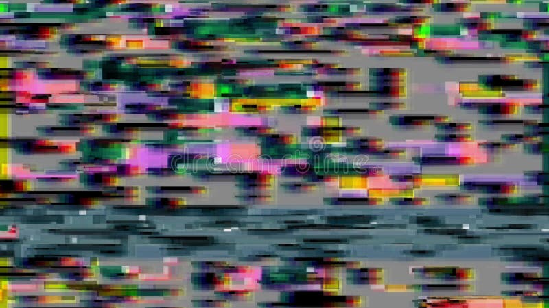 Glitch Effect of a Broken TV. Video for Visual Effects and for Use As a ...