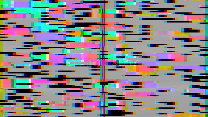 Glitch Effect of a Broken TV. Video for Visual Effects and for Use As a ...