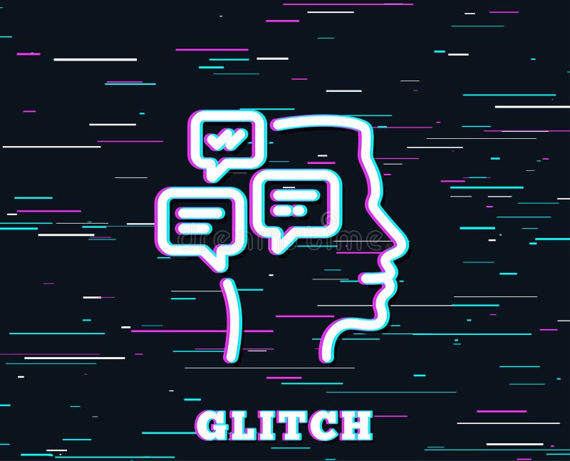 Chat Messages Line Icon. Conversation Sign Stock Vector - Illustration ...