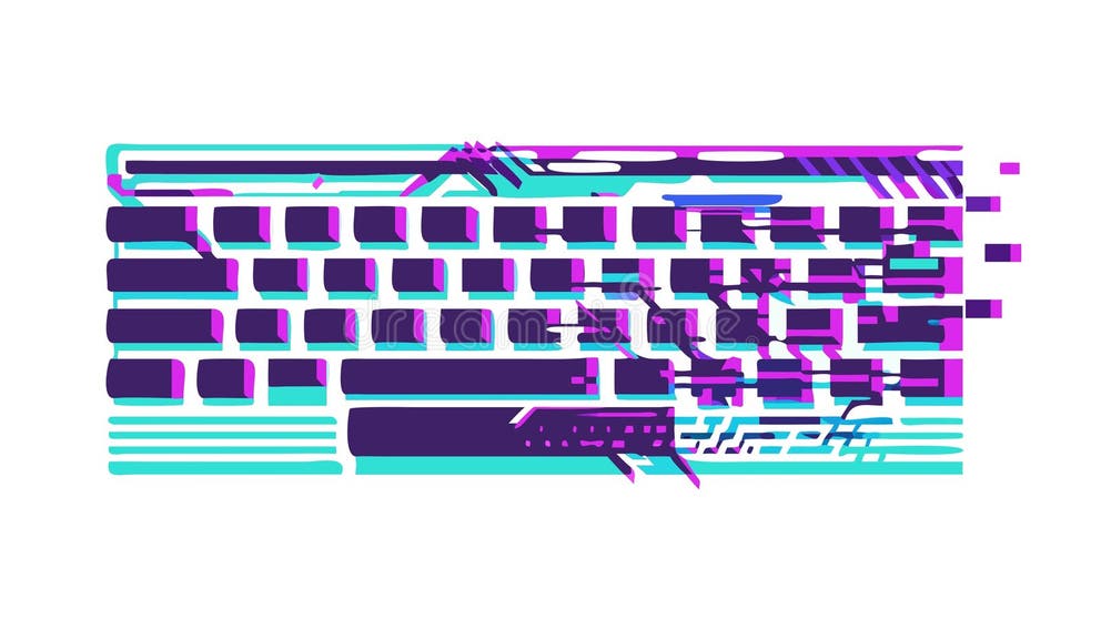 Digital Glitch Keyboard Stock Illustrations – 228 Digital Glitch ...