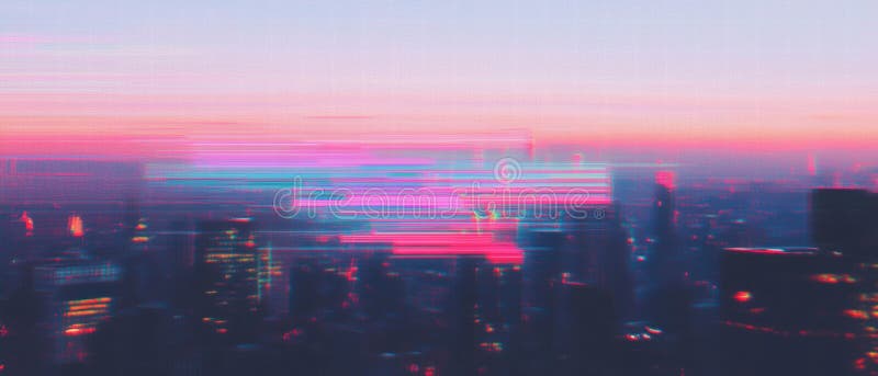 Glitch Effect Creates Vibrant Blocks and Distorted Patterns in Urban ...