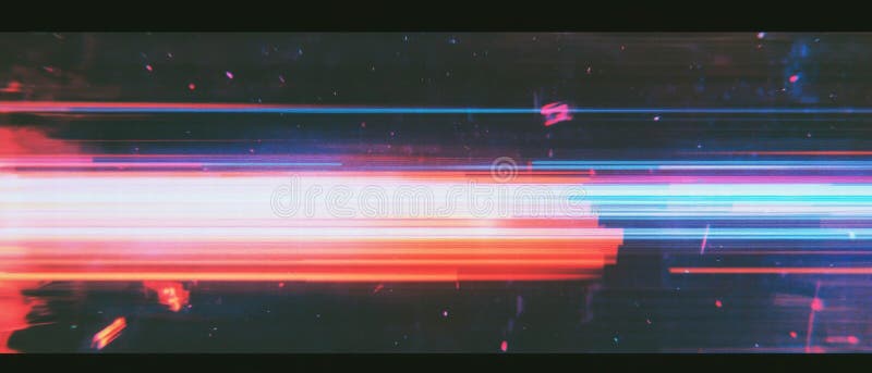 Glitch Effect Creating Colorful Scan Lines with a Distorted Retro ...