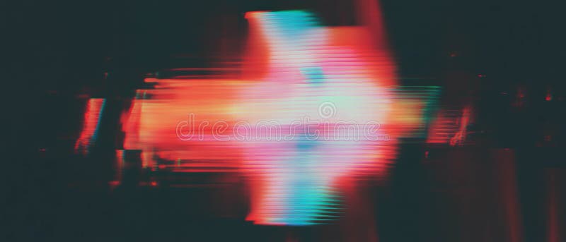 Glitch Effect Creating Visual Noise and Fragmented Patterns in Vibrant ...