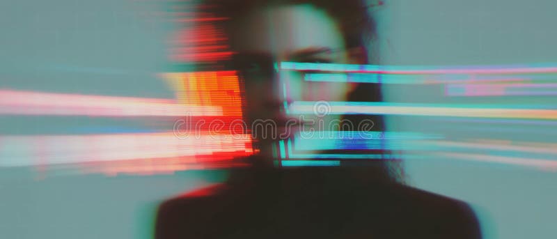 Glitch Effect with Data Bending Creates a Surreal Digital Portrait of a ...