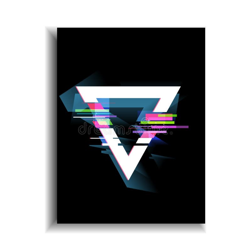 Glitch Effect Frame Banner, Modern Style Design Elements. Stock Vector ...