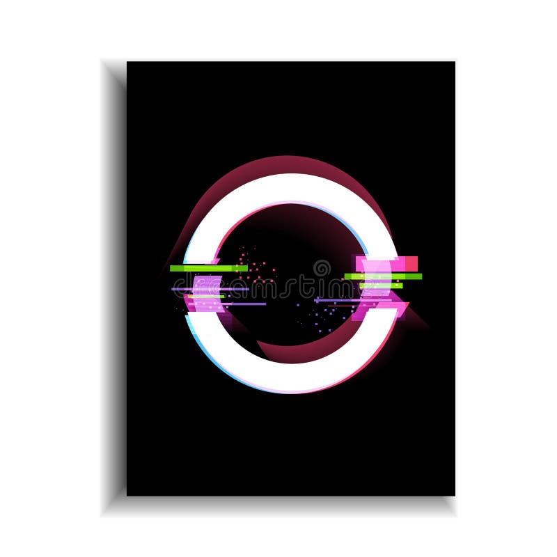 Glitch Effect Frame Banner, Modern Style Design Elements. Stock Vector ...