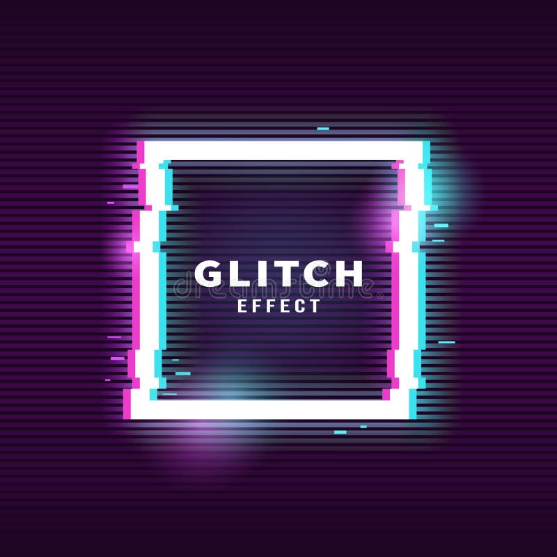 Glitch effect for frame stock vector. Illustration of brochure - 124756121