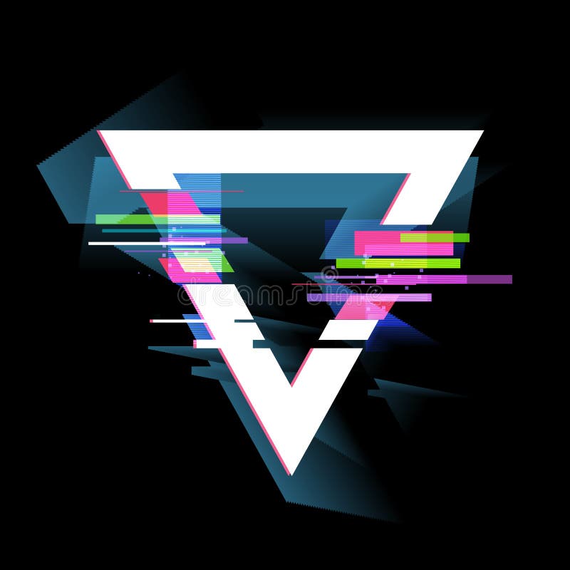 Glitch Effect Frame, Modern Style Design Elements. Vector Illustration ...