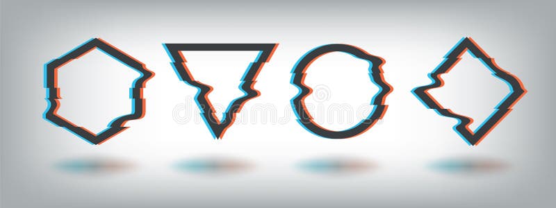 Vector Set of Square Frames in Distorted Glitch Style. Template of ... Vector Set of Square Frames in Distorted Glitch Style. Template of ...