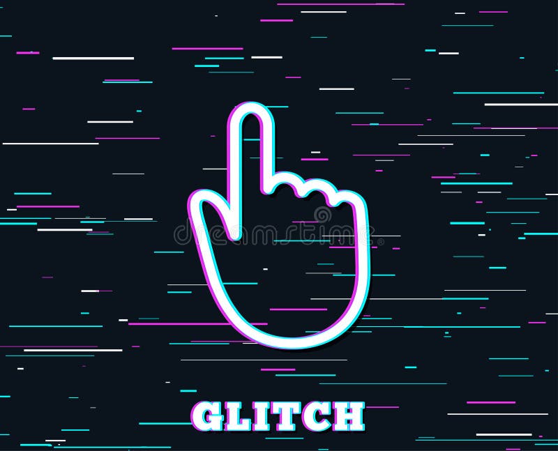 Hand Click Line Icon. Finger Touch Sign Stock Vector - Illustration of ...