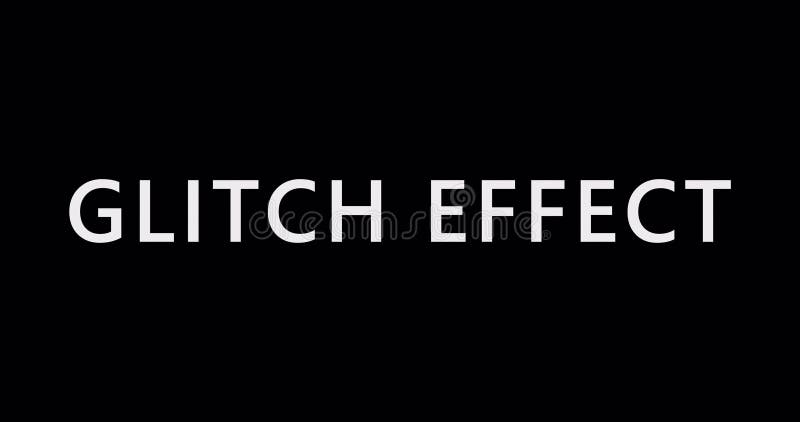 Glitch Effect Text Animation on Black Background Stock Footage - Video ...