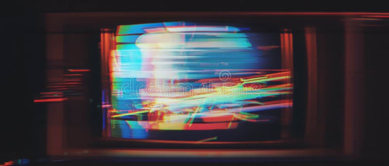 Glitch Effects Showcase Vibrant Contrasts on a Dark Backdrop in a ...