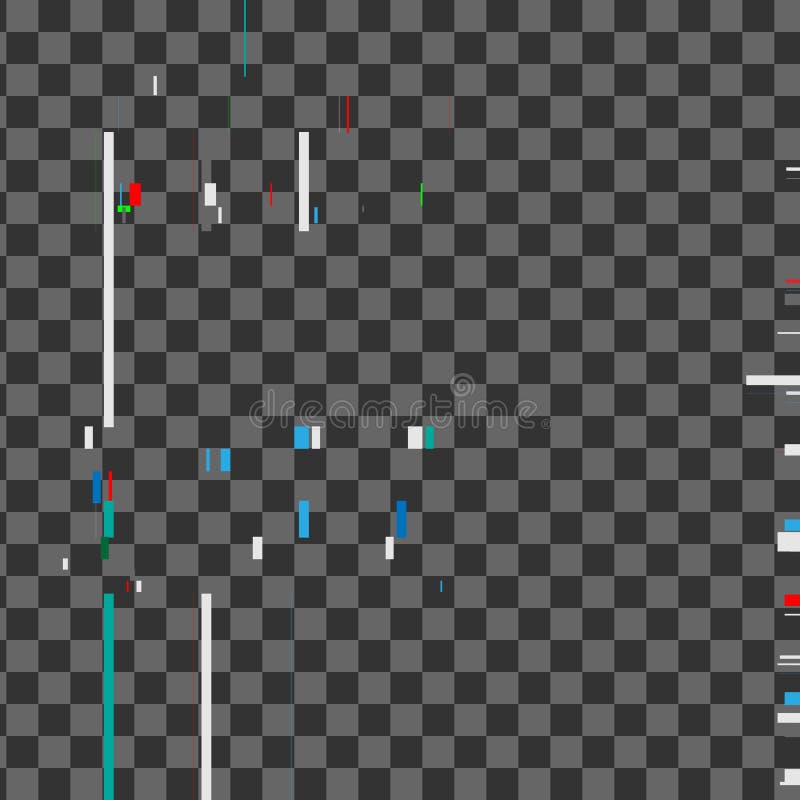 Glitch Elements On Transparent Background Stock Vector - Illustration ...