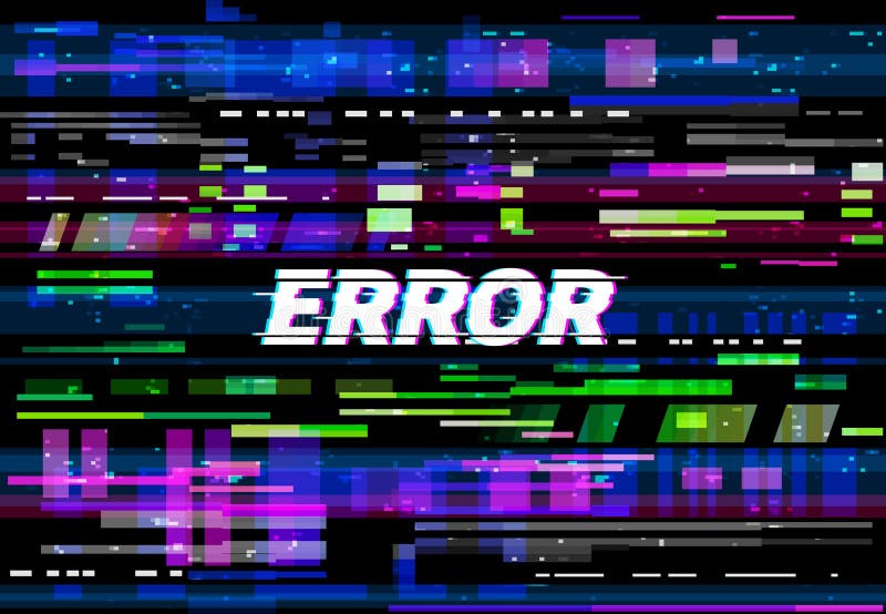 Glitch Error Concept. Colorful Digital Pixel Noise. Television Screen ...