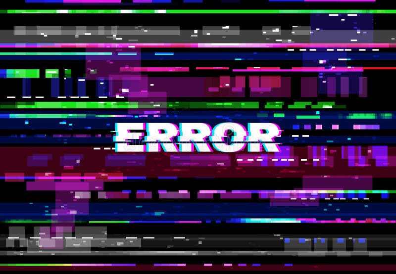 Glitch Error Concept. Colorful Digital Pixel Noise. Television Screen ...