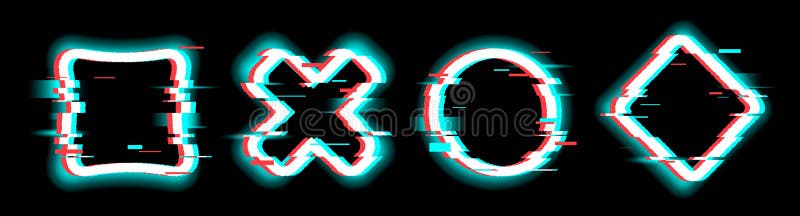 Corrupted Geometric Borders Stock Illustrations – 5 Corrupted Geometric ...