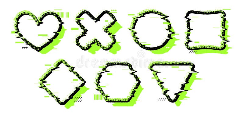 Corrupted Geometric Borders Stock Illustrations – 5 Corrupted Geometric ...