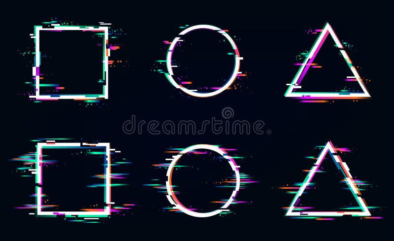 Glitch frame vector stock vector. Illustration of vector - 208159276