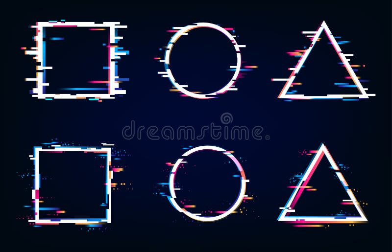 Glitch frame vector stock vector. Illustration of minimal - 208505733