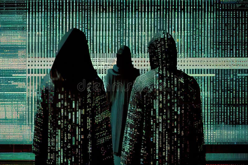 A Glitch in the Matrix, with Digital Code and Binary Patterns. Stock ...