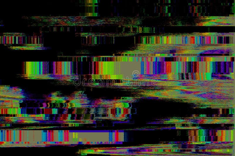 Glitch No Signal Background Pixel Noise, Grain Stock Illustration ...