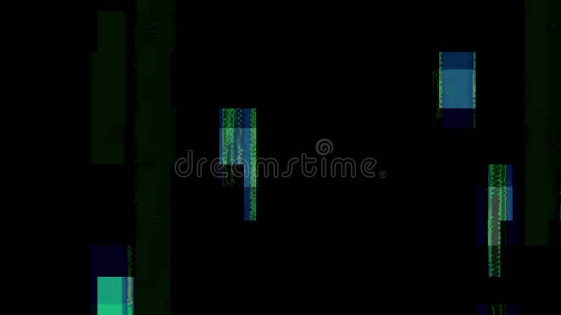 Glitch and Noise Television Defects with Artifacts on Black Texture ...