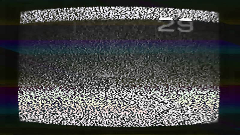 Glitch Overlay Analog Noise Old Tv Black White Vhs Stock Video - Video ...