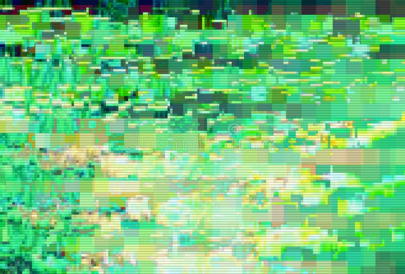 Glitch Pixel Data Moshing Digital Noise, Graphic Stock Illustration ...