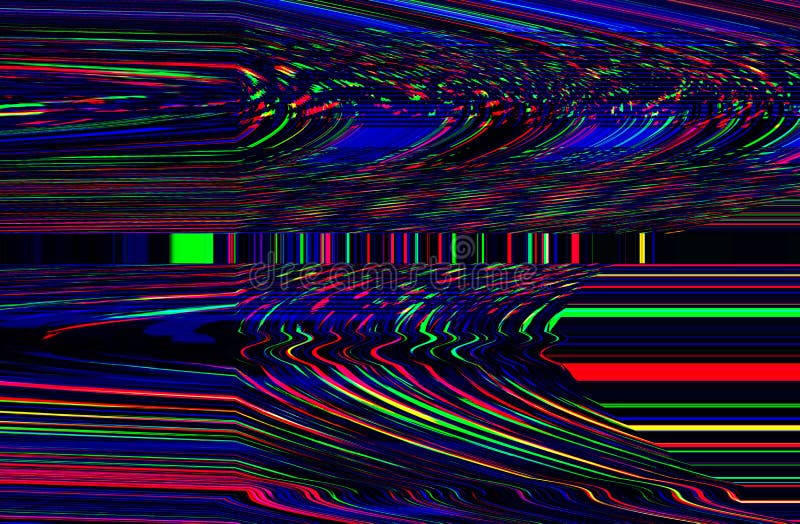 Glitch Psychedelic Background Old TV Screen Error Digital Pixel Noise ...