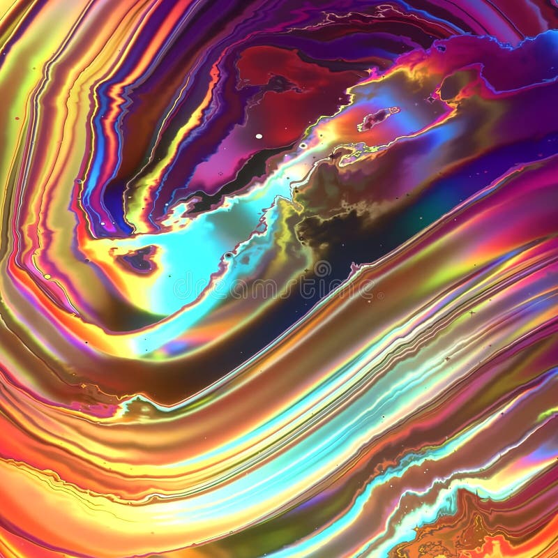 Glitch Psychedelic. Digital Paper. AI Generated Stock Illustration ...