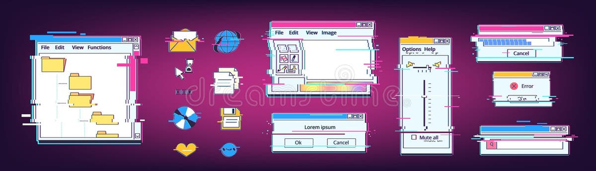 Retro Desktop Browser Stock Illustrations – 598 Retro Desktop Browser ...