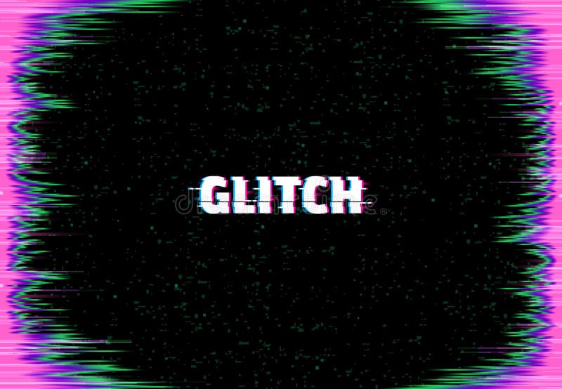 Glitch Screen Background, Monitor Error Effect Stock Vector ...