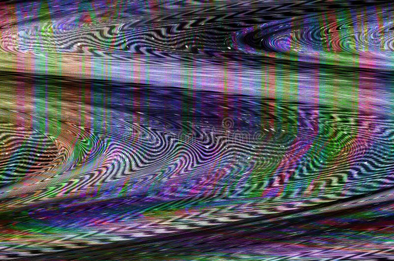 Glitch Space Background. Old TV Screen Error. Digital Pixel Noise ...