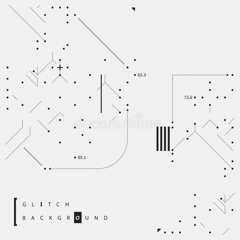 Glitch Text Background with Simple Design Elements Stock Vector ...