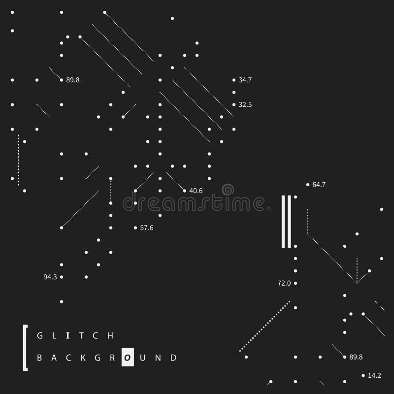 Glitch Text Background with Simple Design Elements Stock Vector ...