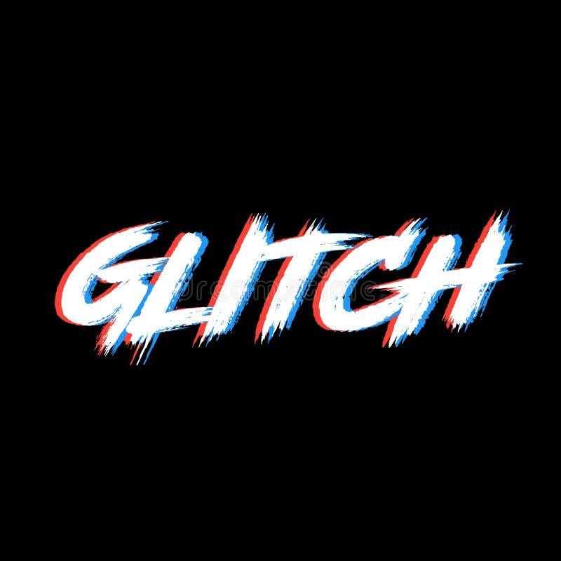 Glitch Typography Letters Monitor Television Stock Vector ...