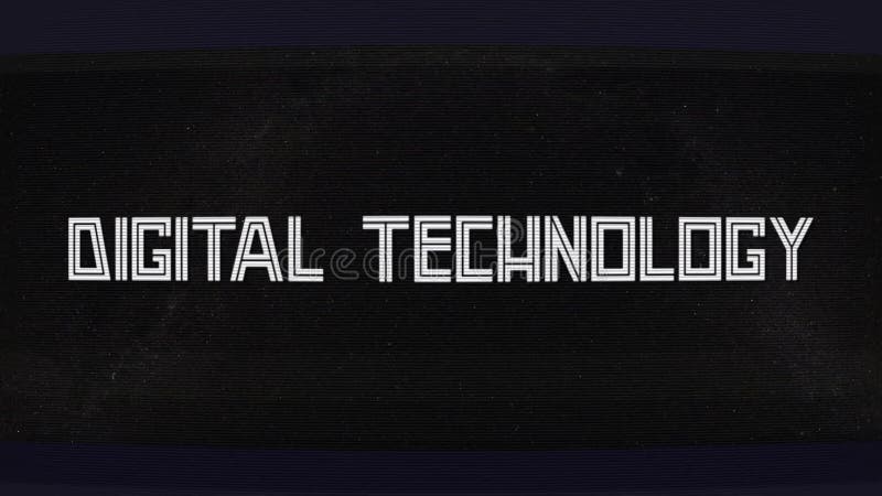 Glitch Text Intro - Digital Technology. Digital Pixel Noise Vhs Effect ...
