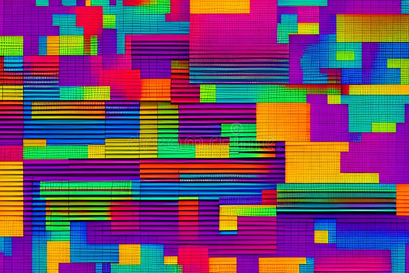 Glitch Texture Pixelated Patterns Surreal Generated by Ai Stock ...
